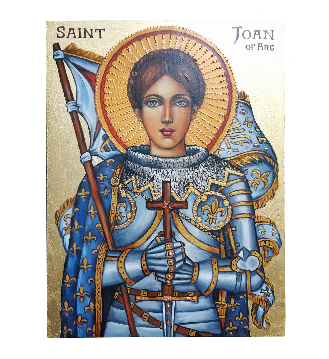 Hand Painted Icon of Saint Joanna D'arc - Icon Art – The Icon Art