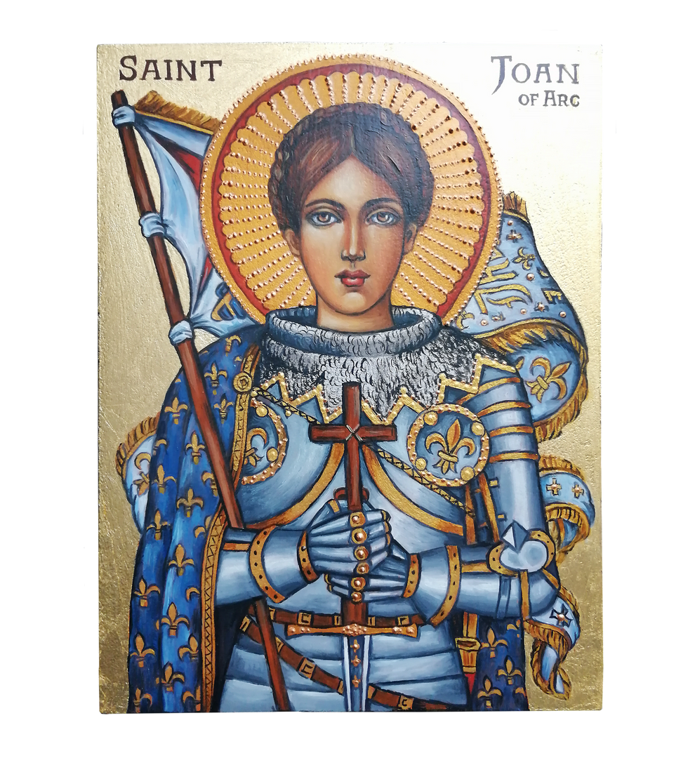 Hand Painted Icon of Saint Joanna D'arc - Icon Art – The Icon Art